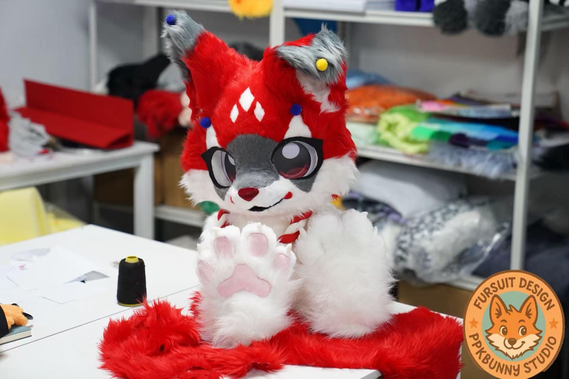 Clown Fox Fursuit Head and Claw, Furry Cosplay, Fantasy Creatures, Cute ...