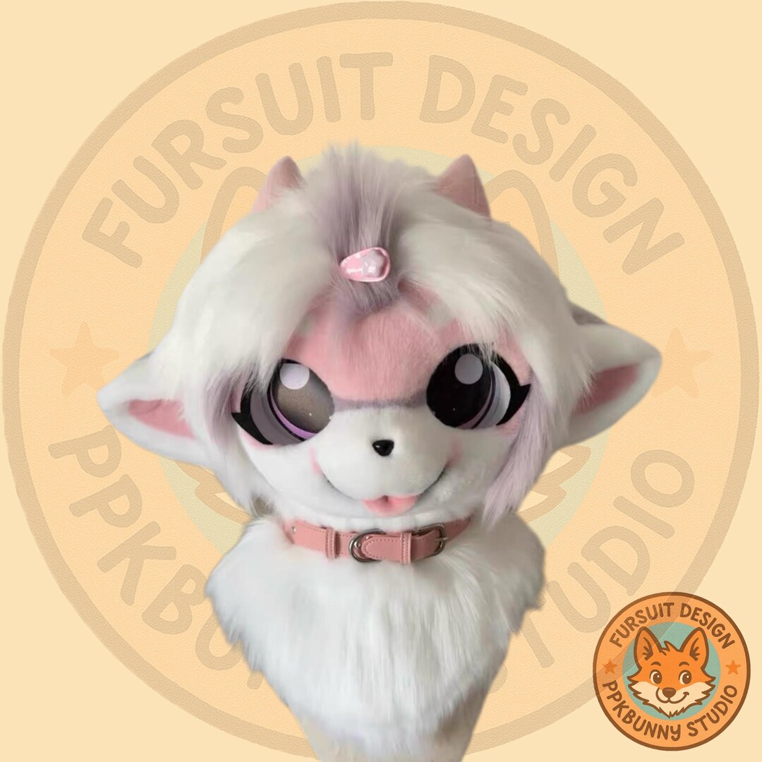 Fursuit Head- Head + Tail + Claw , "gradient Cat" Furry Cosplay, Cat ...