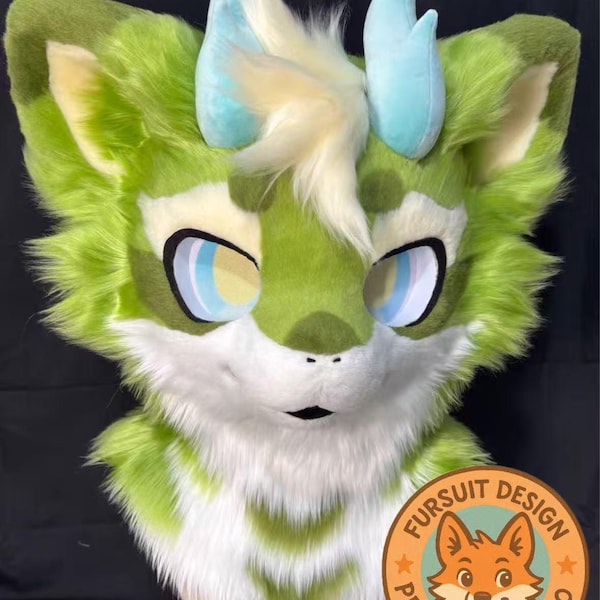 Dragon Fursuit Head Green - Etsy