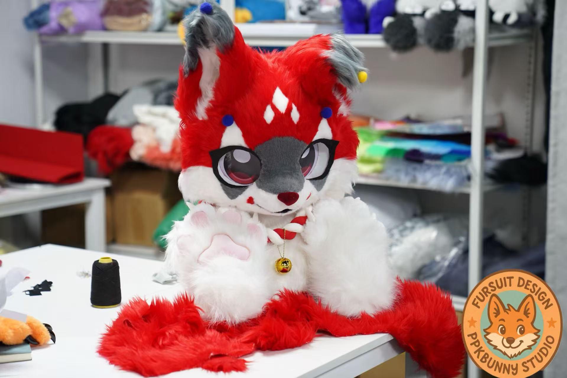 Clown Fox Fursuit Head and Claw, Furry Cosplay, Fantasy Creatures, Cute ...