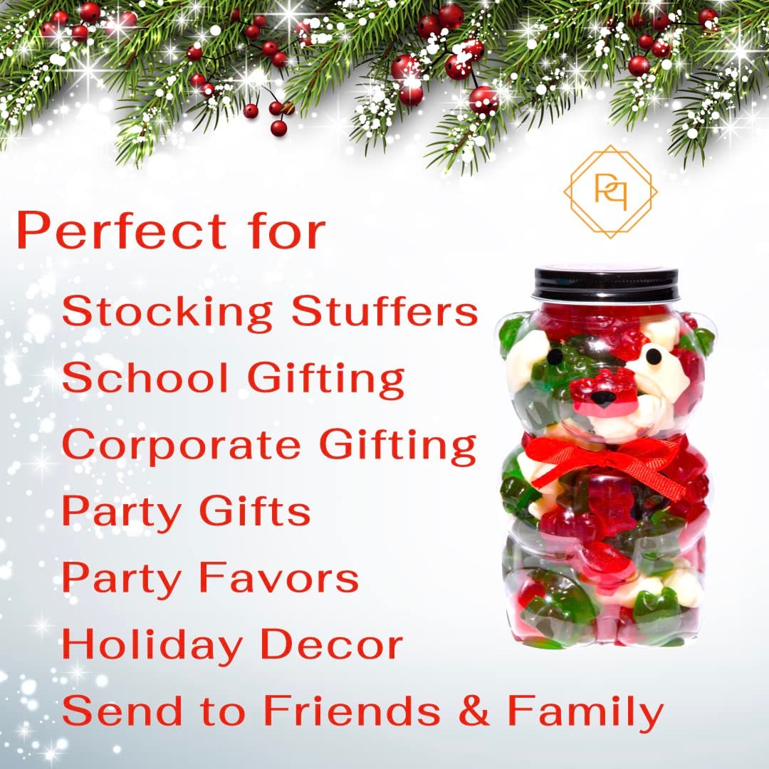 Christmas Gummy Bears in a Bear Jar - Stuffed With Sweet Gummies Candy ...
