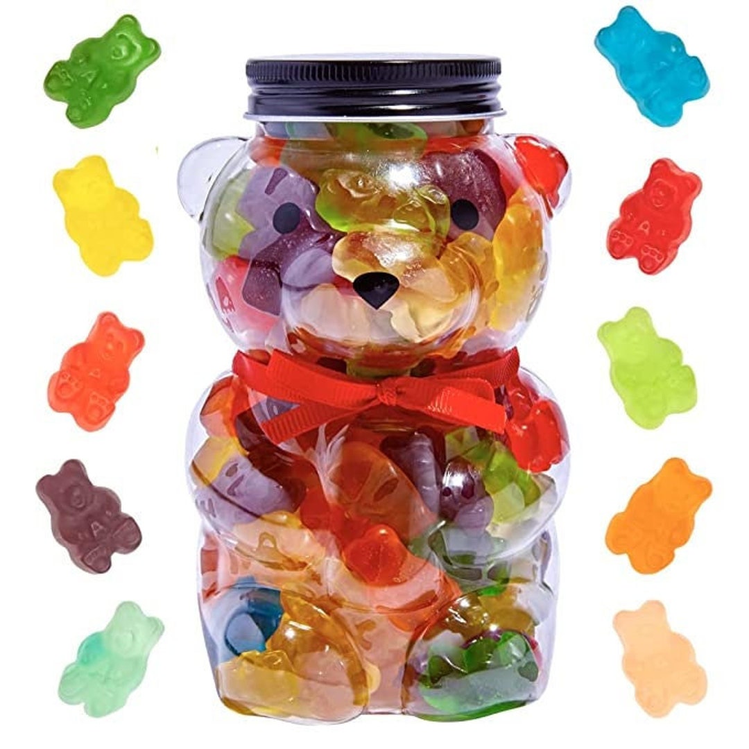 Gummy Bears Jar - Candy Gift Jar, Stuffed With Sweet Gummies Candy - 1 ...