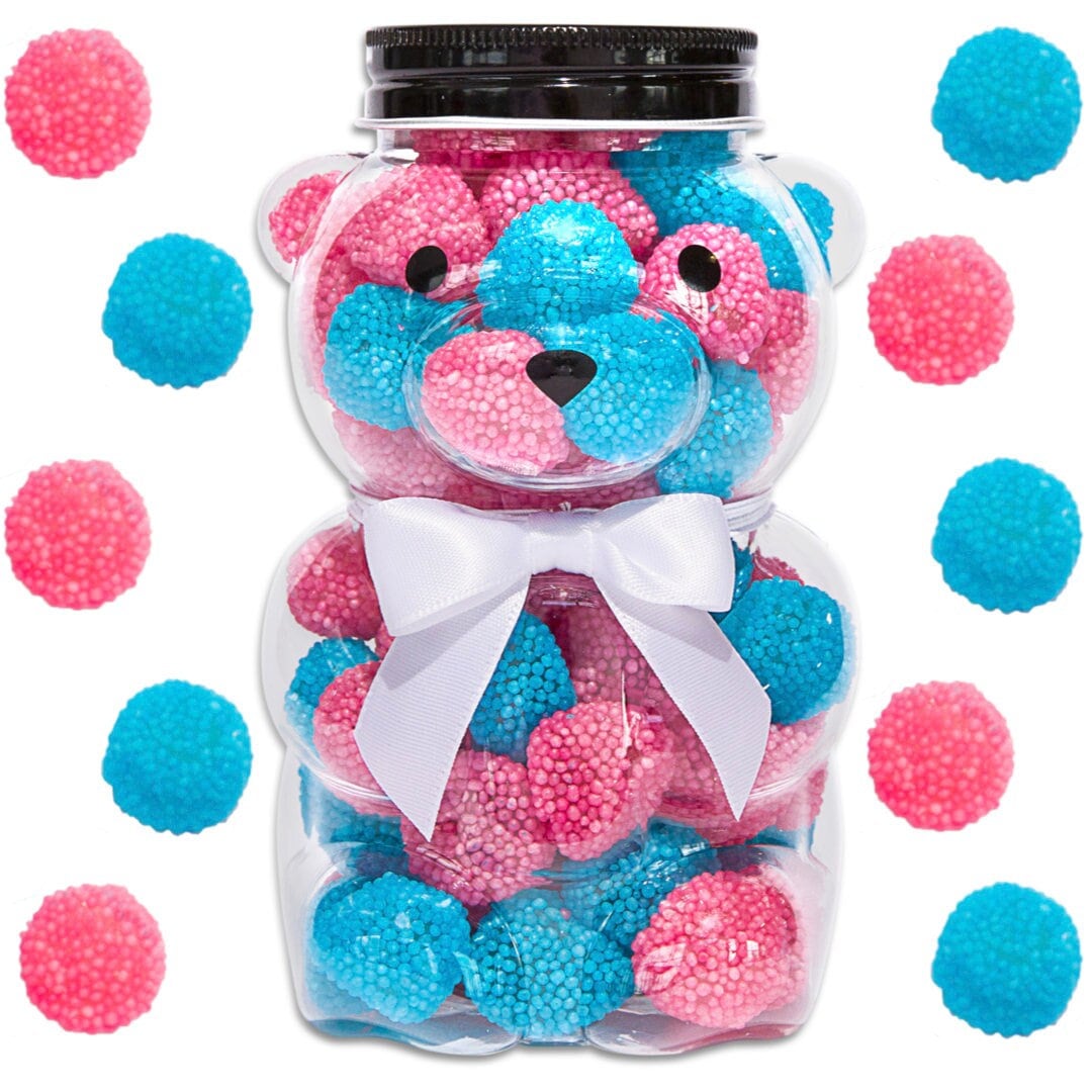 Pink and Blue Candy in Bear Jar - Delicious Candies for Boy and Girl ...