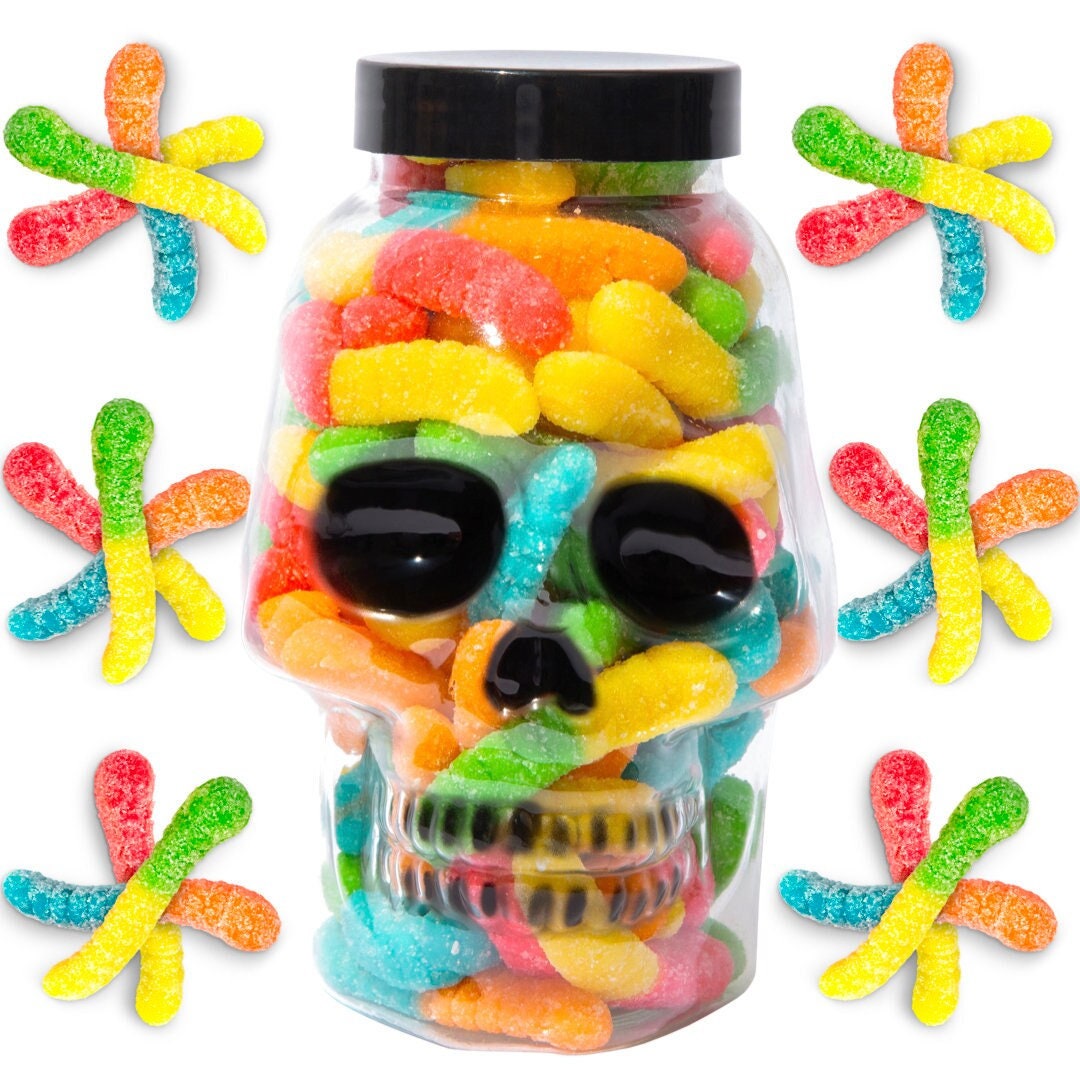Halloween Candy Skull Jar With Creepy Crawlers - Etsy