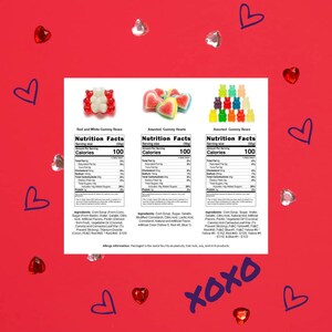 Valentines Love Bear Jar Filled With Gourmet Triple Layer Gummy Hearts ...