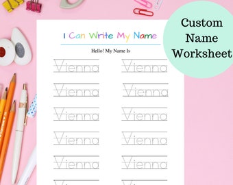Personalized Name Tracing Uppercase Printable Worksheet, Learning ...