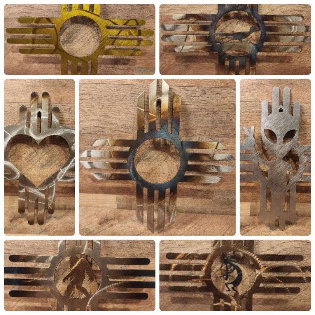 Zia Metal Sign: Zia, Heart Zia, Kokopelli, Roadrunner, Bigfoot, Alien ...