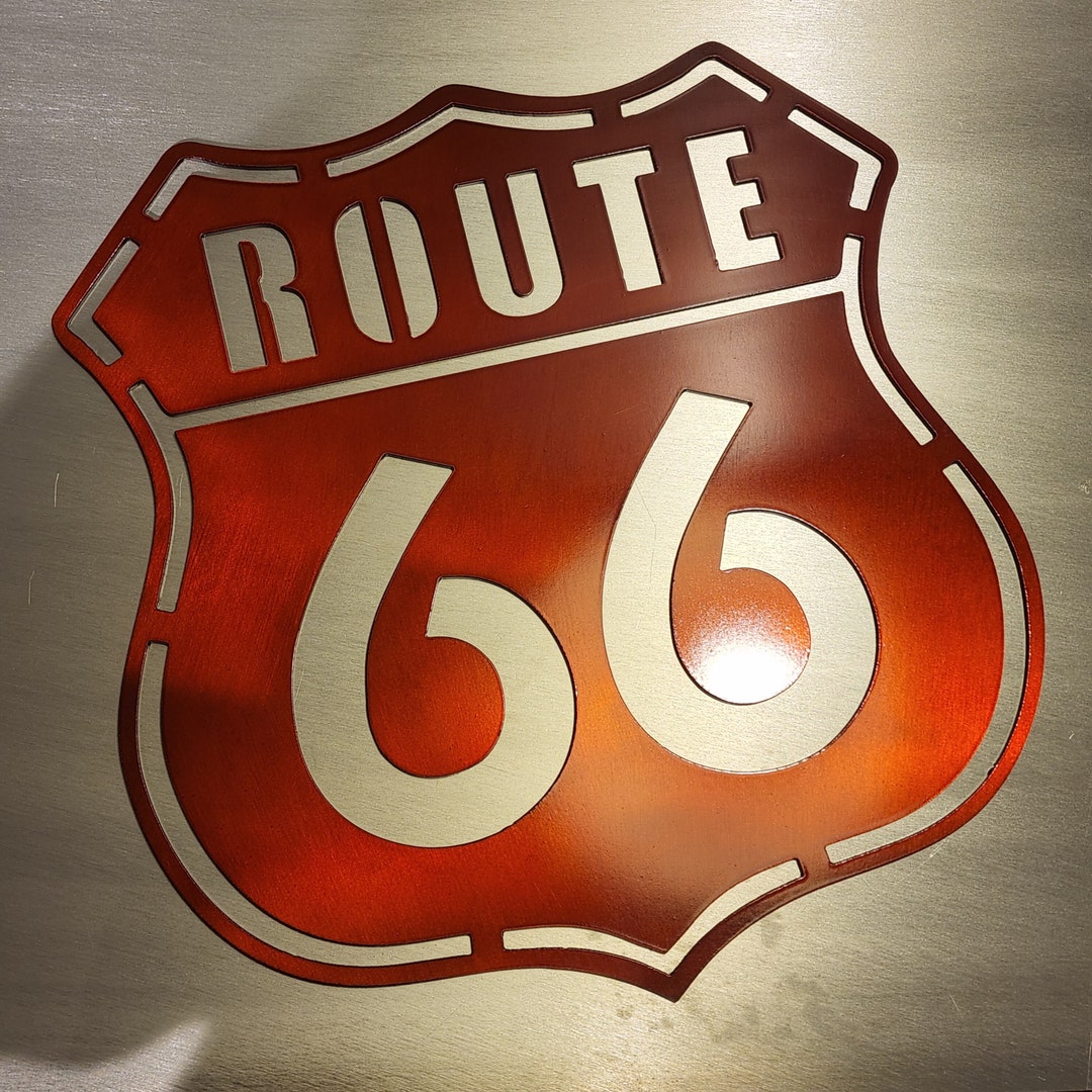 Steel Route 66 Sign - Etsy