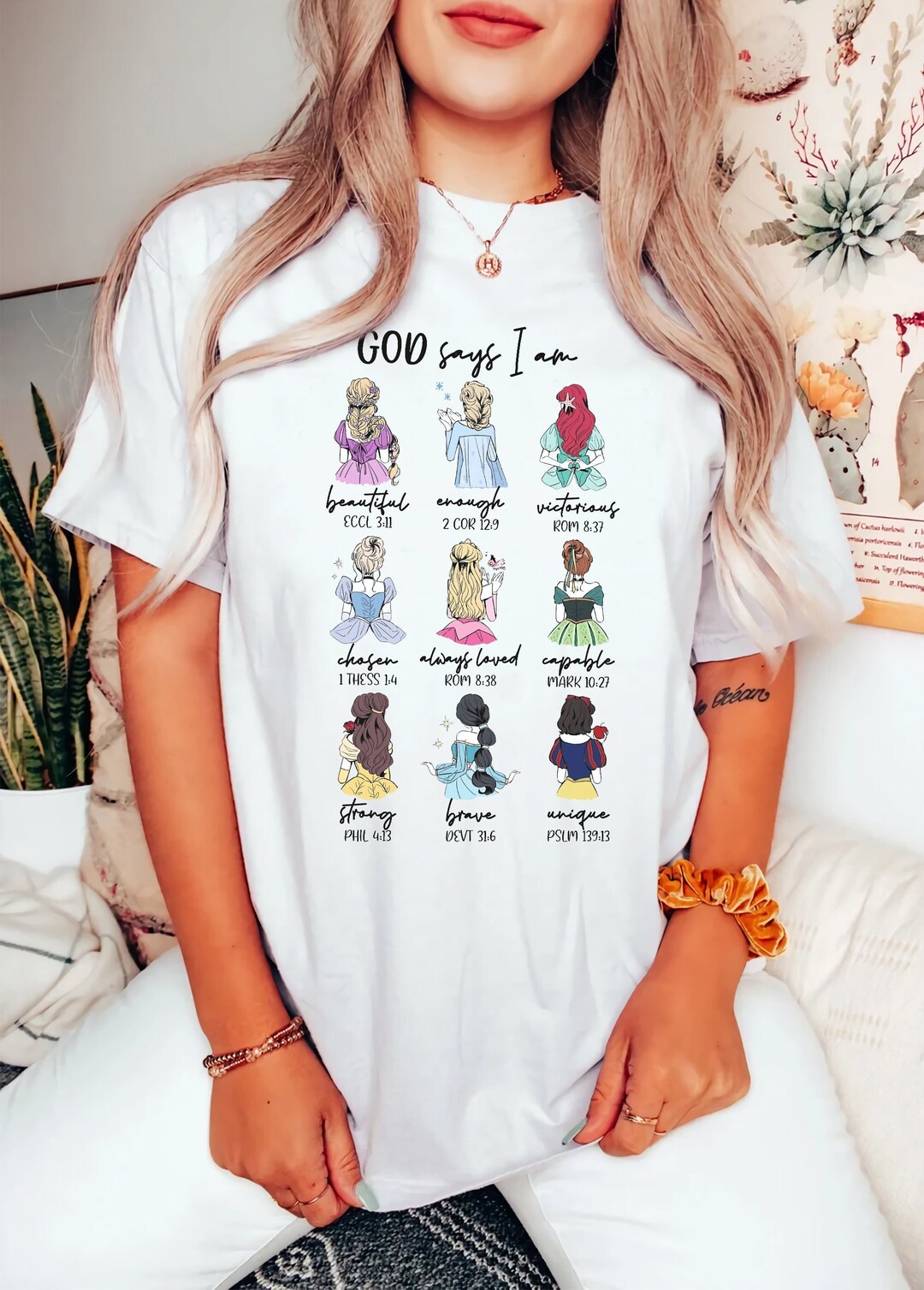 Retro Disney Princess Shirts God Says I Am Princess Shirt - Etsy