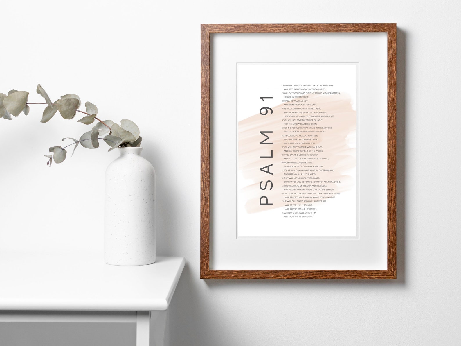 Psalm 91 Scripture Wall Art Christian Decor Bible Verse - Etsy