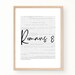 Romans 8, Scripture Wall Art, Christian Gift, Bible Verse Print ...