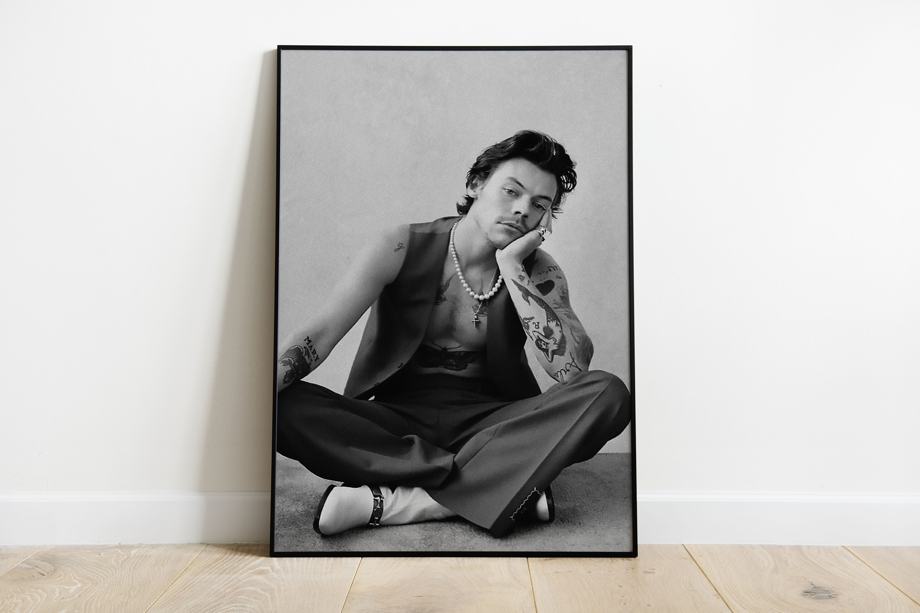 Harry Styles Poster, Harry Styles Print, Aesthetic Room Decor, Black ...