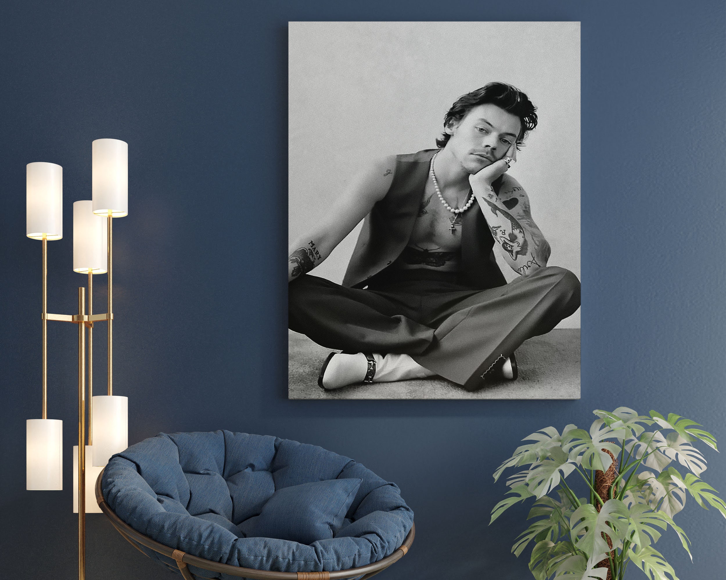 Harry Styles Poster, Harry Styles Print, Aesthetic Room Decor, Black ...