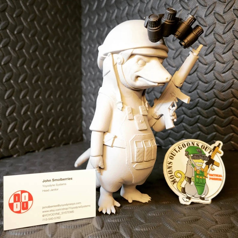 Tactical Possum 8" Print - Digital Download, Figure Only. - Etsy