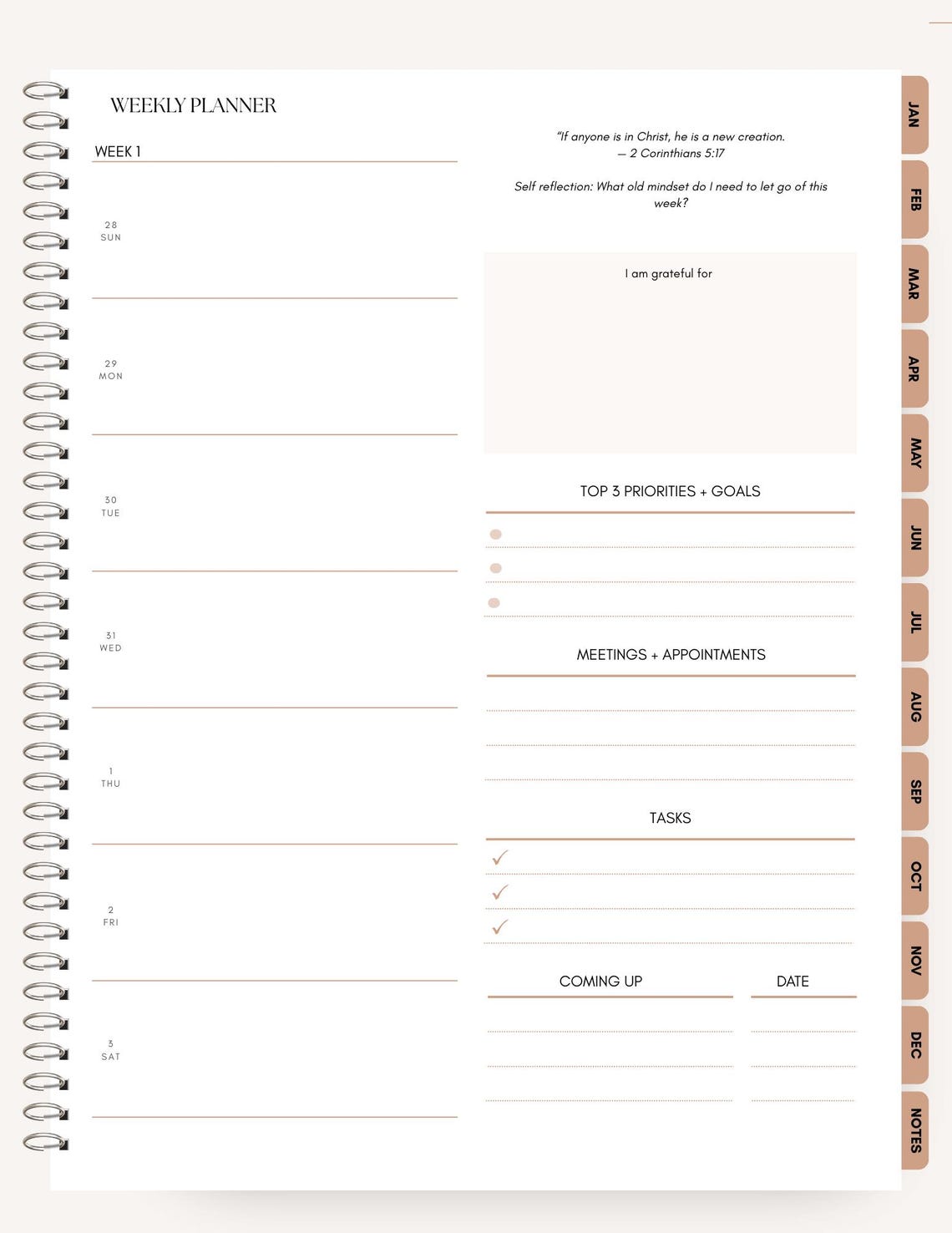 2026 Christian Digital Planner | Weekly & Monthly (PDF) - Etsy