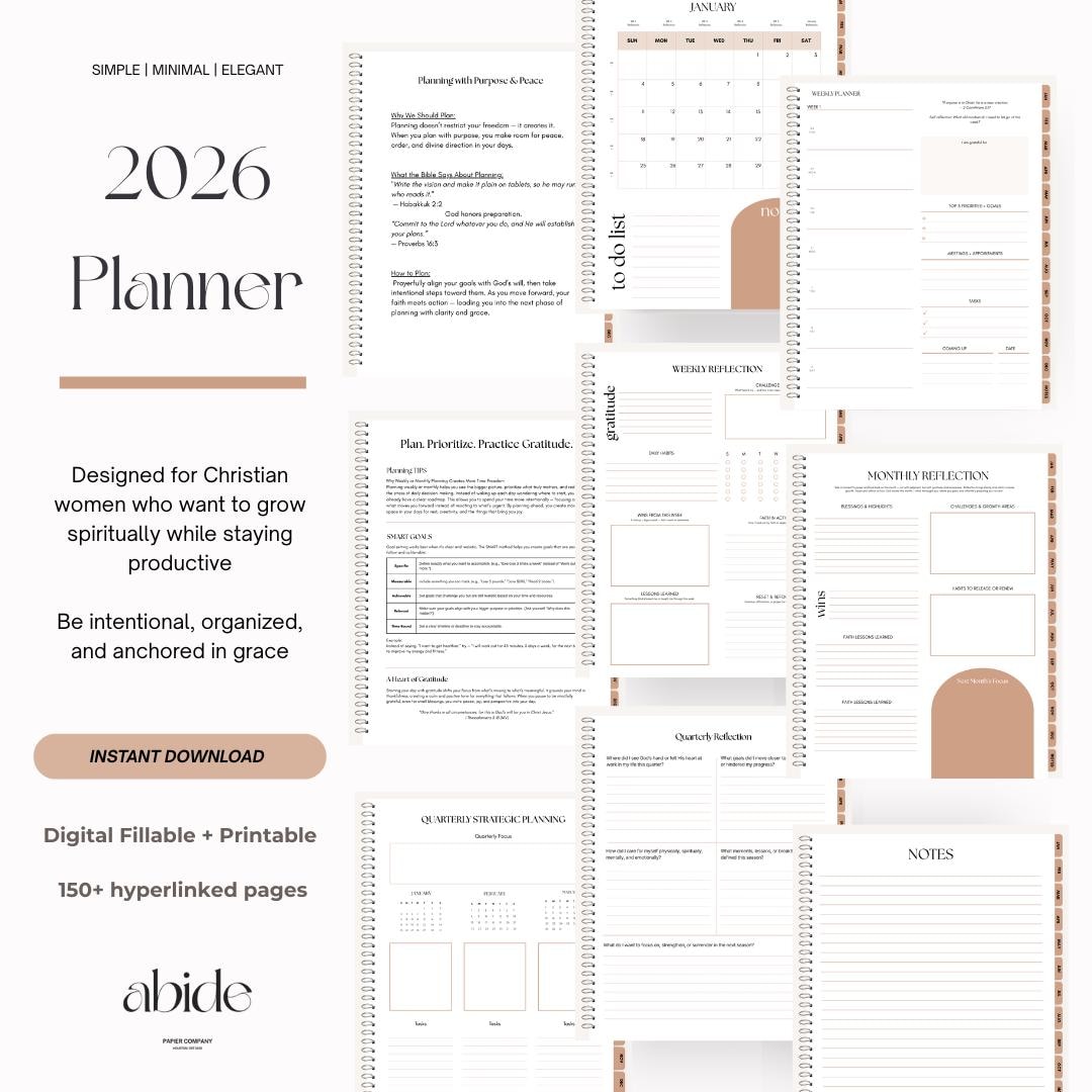 2026 Christian Digital Planner | Weekly & Monthly (PDF) - Etsy