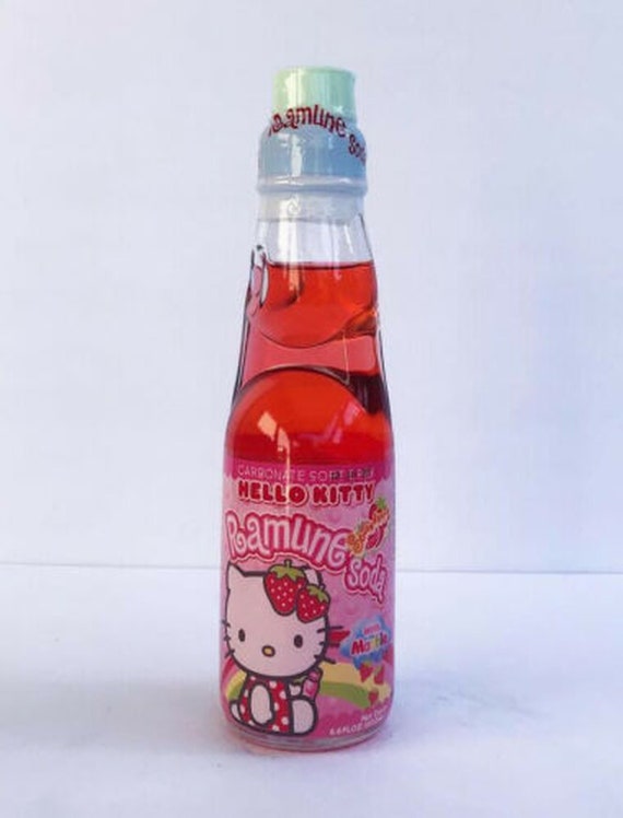 Hello Kitty Ramune Strawberry Soda - Etsy
