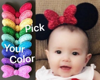 Minnie Mouse Elastic Headband - Etsy