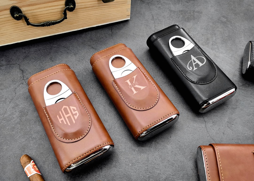Personalized Cigar Case/cigar Knife/lighter,groomsmen Gifts,proposal ...