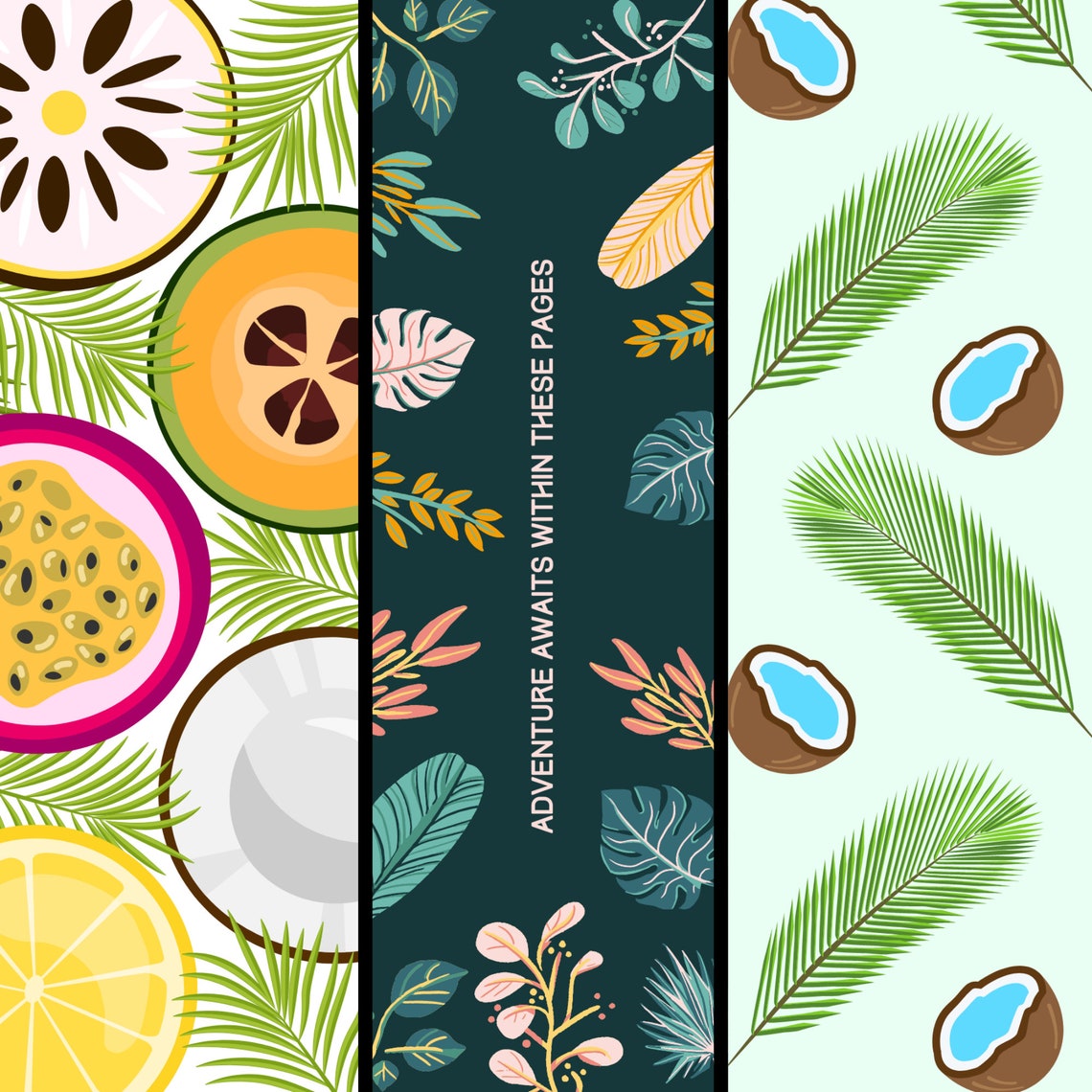 6 Tropical Summer Bookmarks Digital Download Print From - Etsy