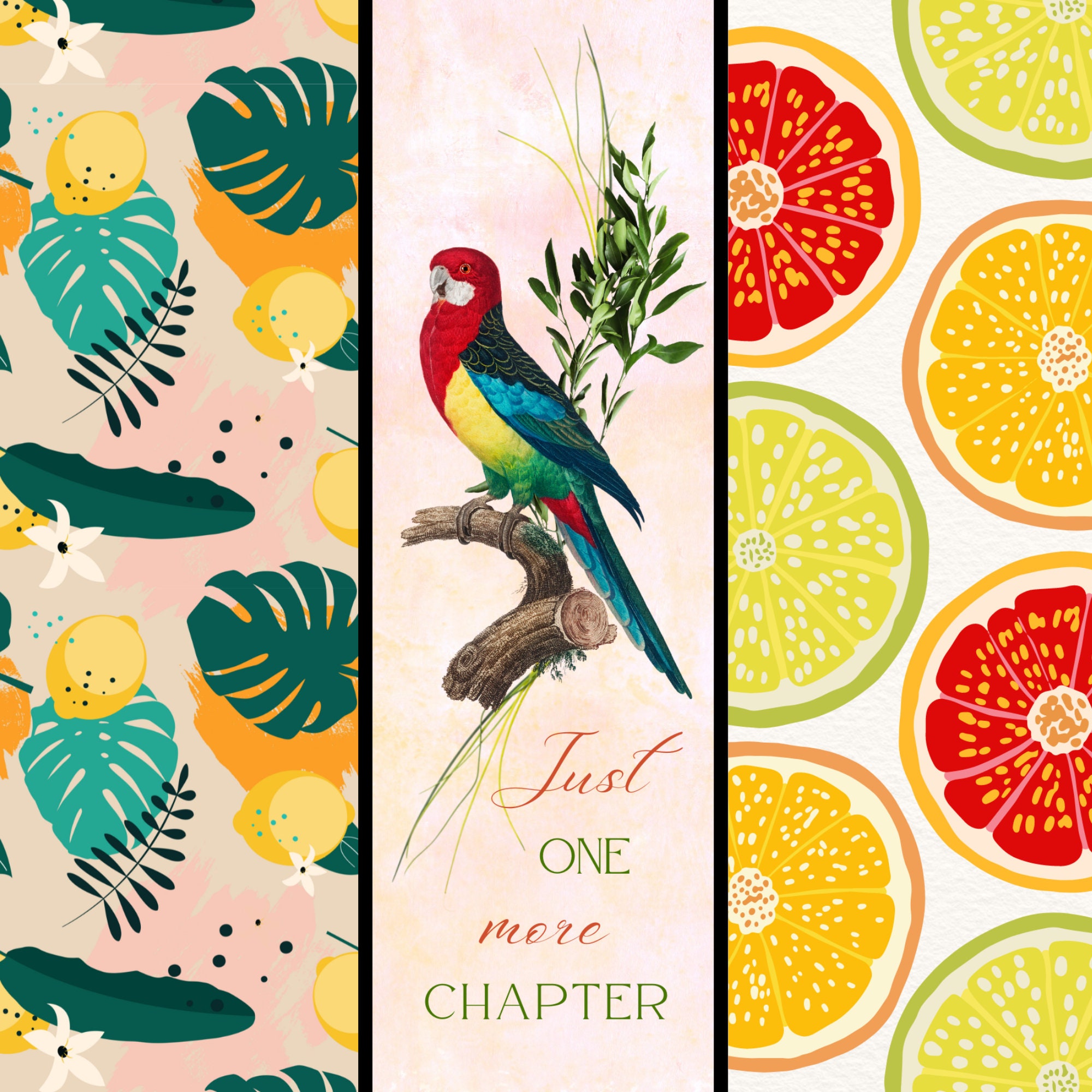 6 Tropical Summer Bookmarks Digital Download Print From - Etsy