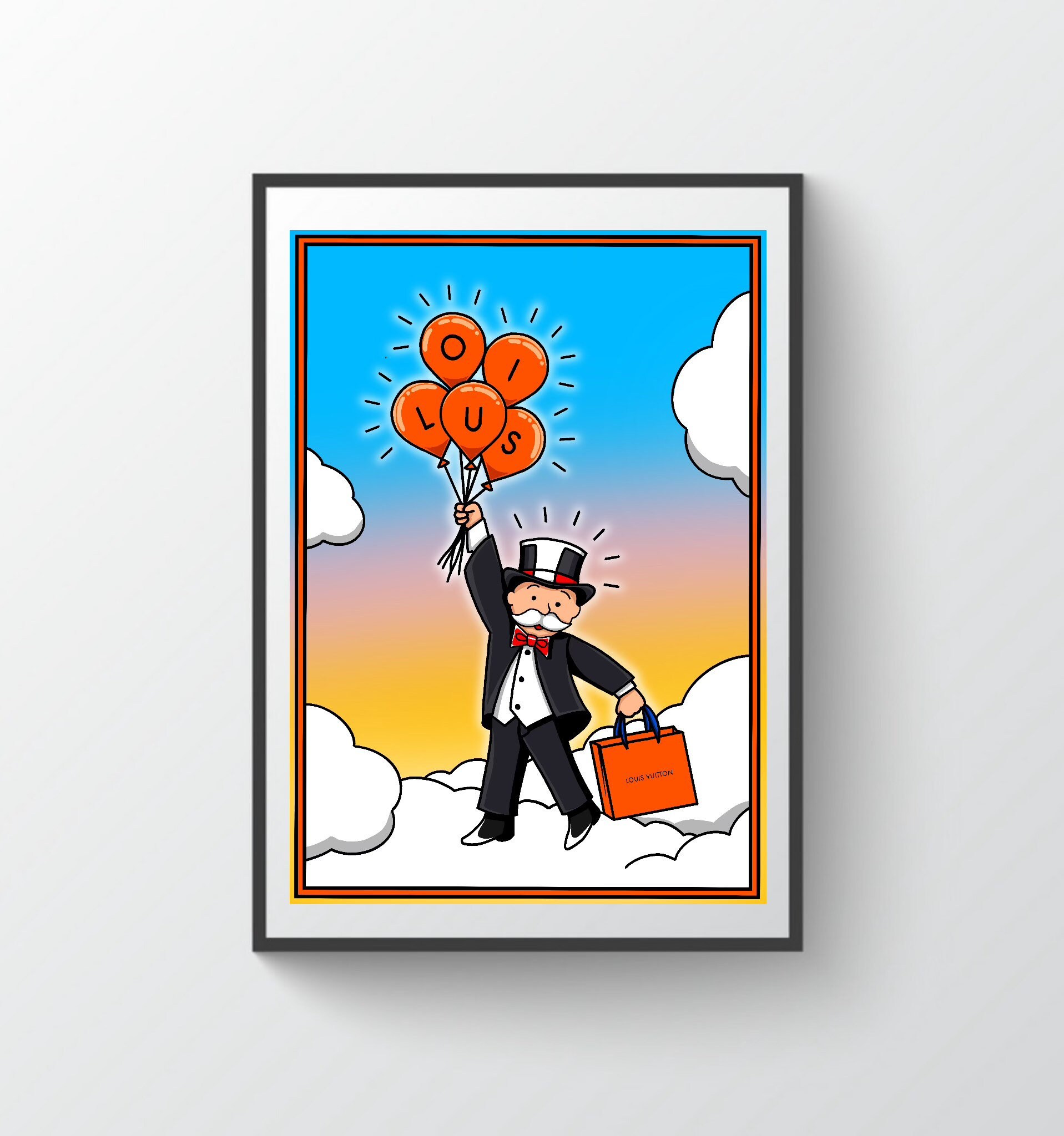 Money Prints Monopoly Man Prints Modern Art Work A3 Poster - Etsy UK