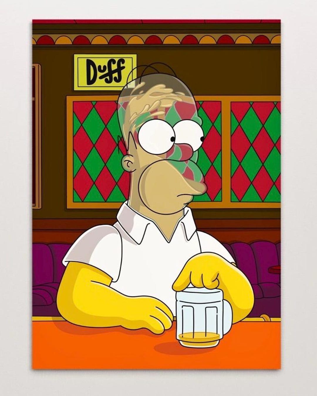 Homer Simpson 'duff' Beer Art Print: Funny Home Decor (digital Download ...