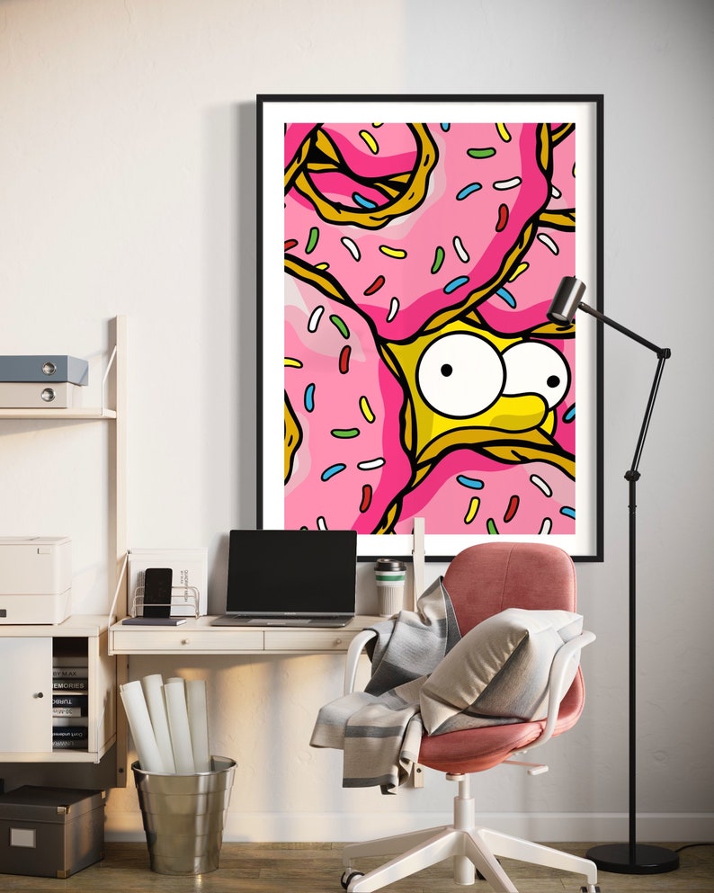 Homer Simpson Hiding Print, Simpson Digital Art Print, Instant ...