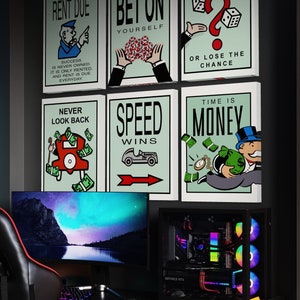 Monopoly Art Prints: Retro Game Room Wall Decor (digital Download) - Etsy