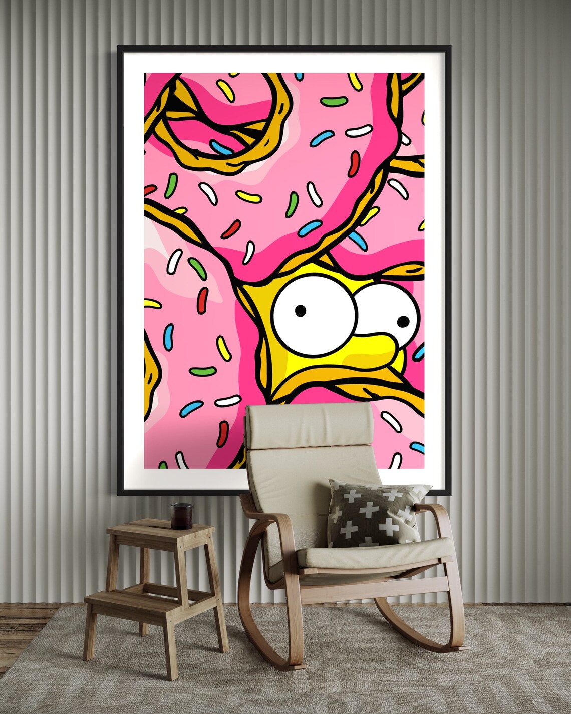 Homer Simpson Hiding Print, Simpson Digital Art Print, Instant ...
