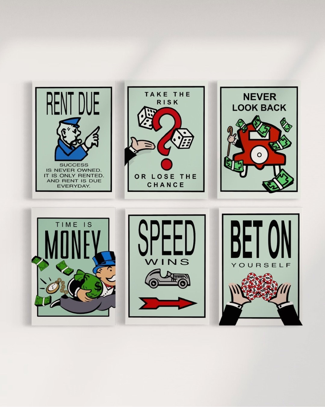 6 Monopoly Digital Prints Digital Art Print, Instant Downloads ...