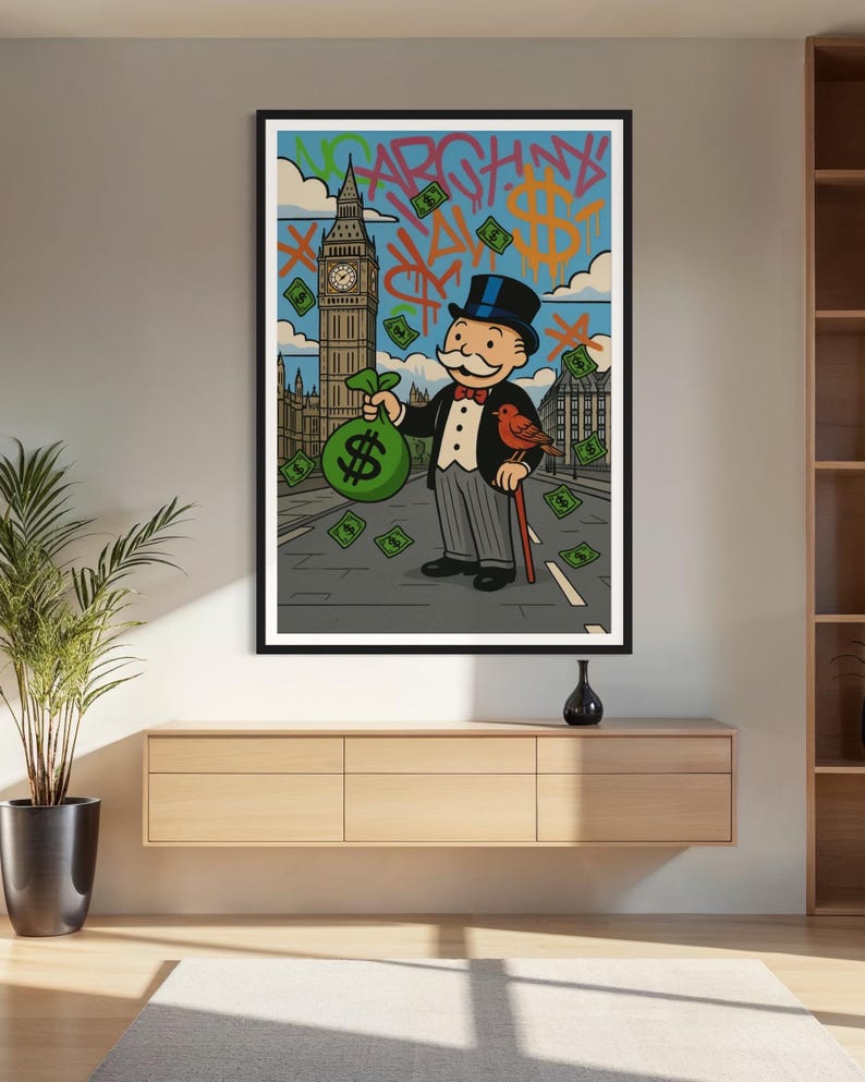 Monopoly Poster: Printable Wall Art, Home Decor (PDF Download 18x24in ...