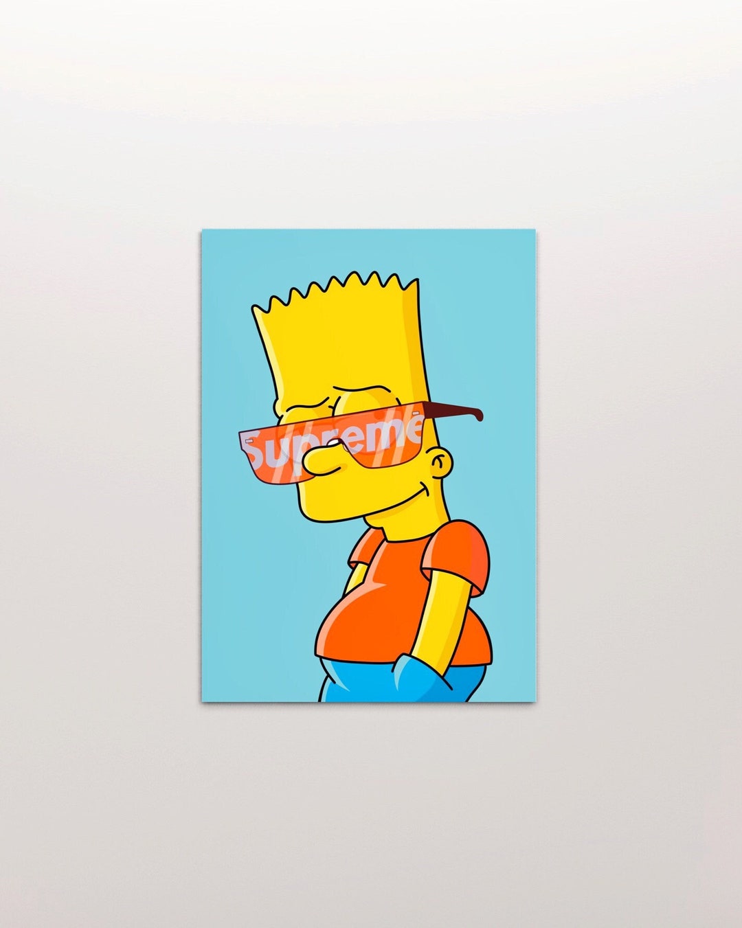 Supreme Bart Print, Bart Simpson Digital Art Print, Instant Downloads ...