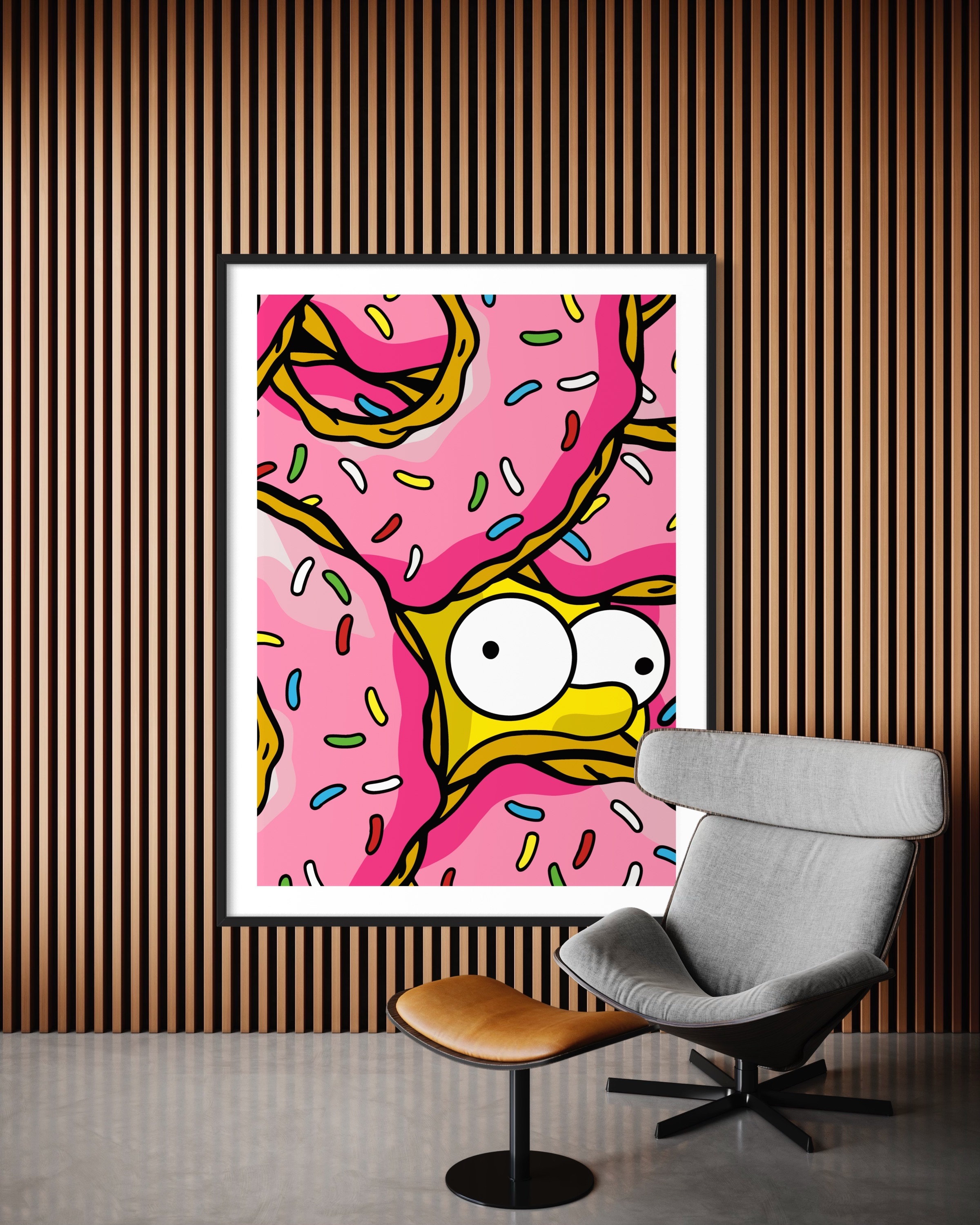 Homer Simpson Hiding Print, Simpson Digital Art Print, Instant ...