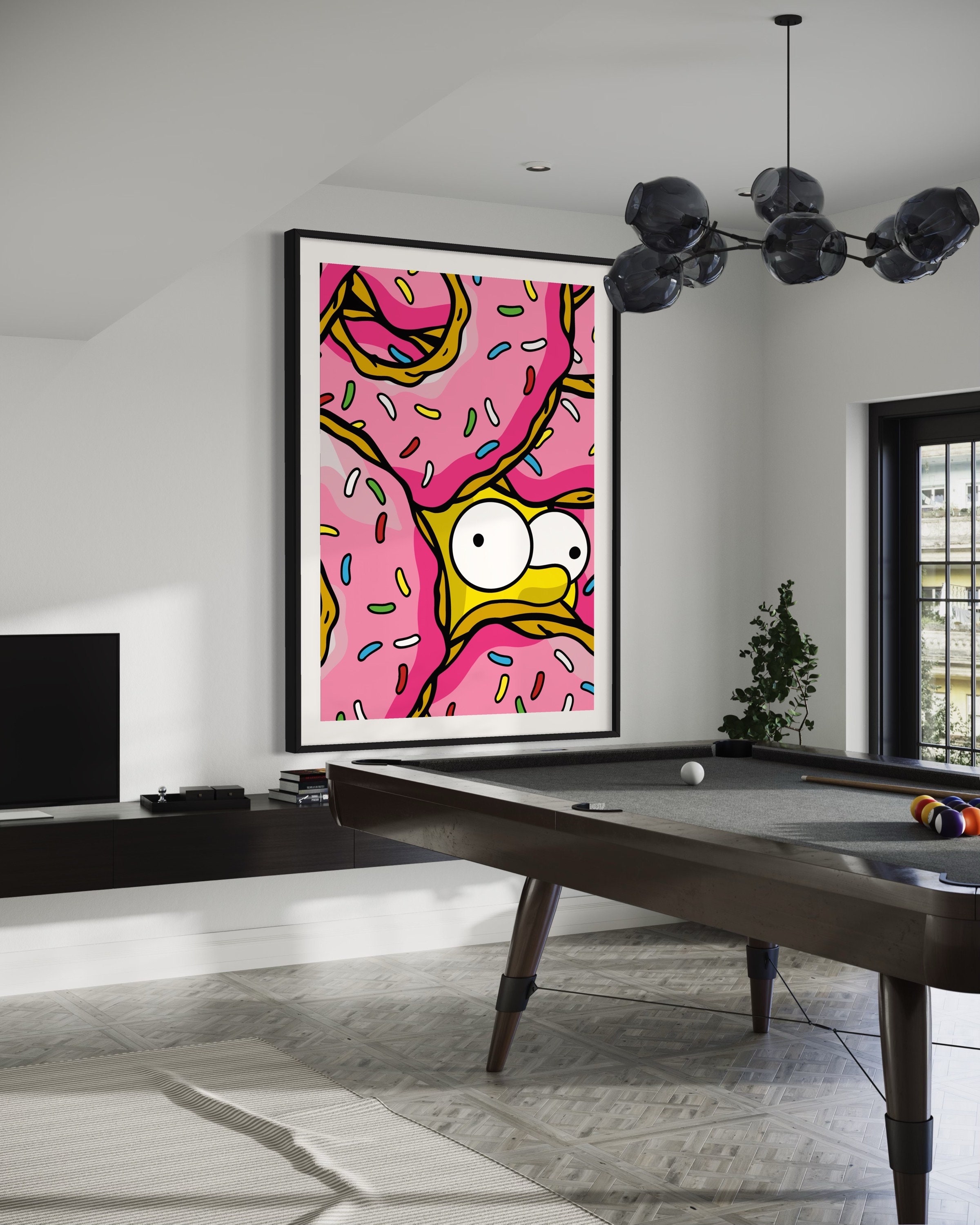 Homer Simpson Hiding Print, Simpson Digital Art Print, Instant ...