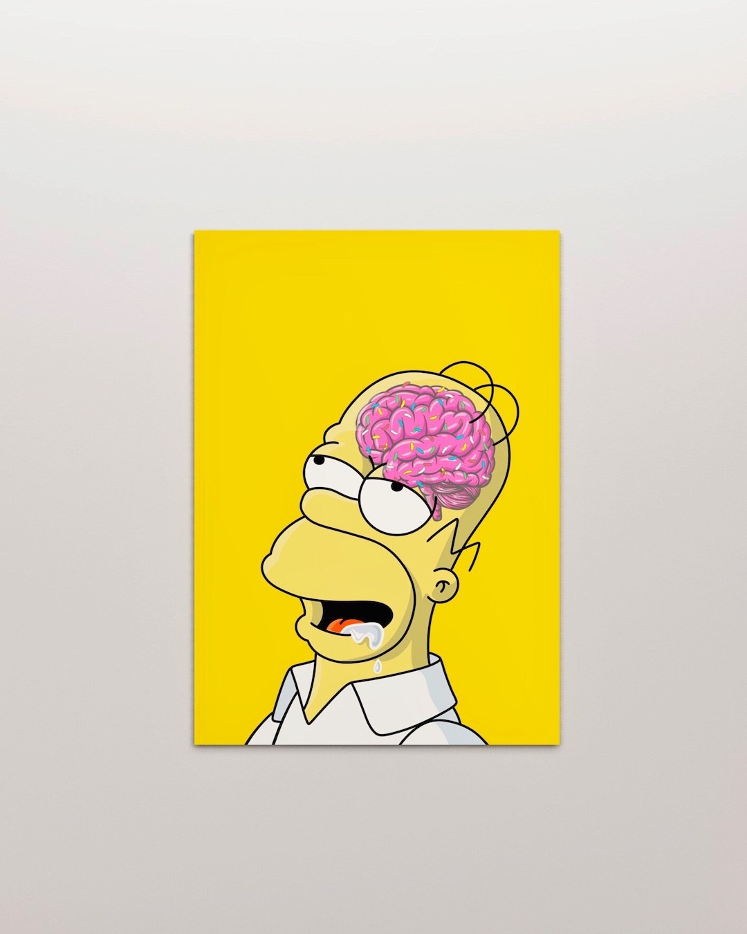 Homer Simpson Doughnut Brain Print, Simpson Digital Art Print, Instant ...