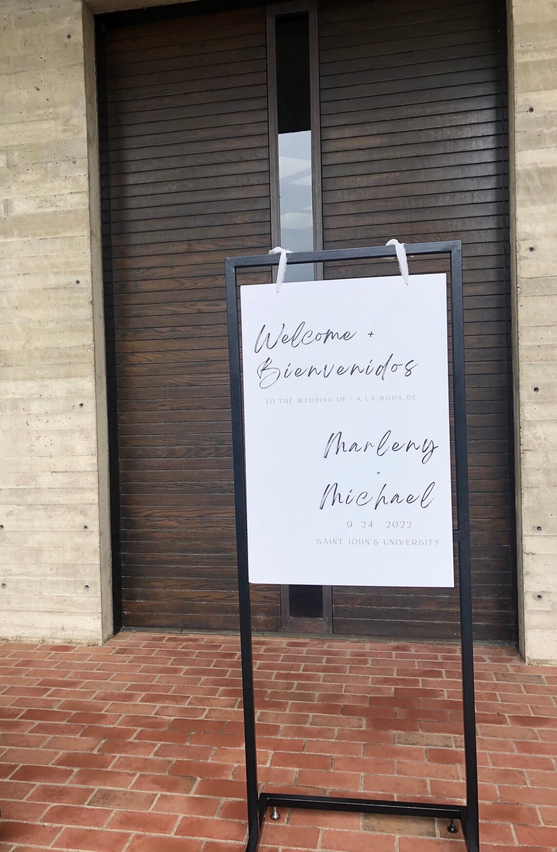 Bilingual Wedding Welcome Sign - Etsy