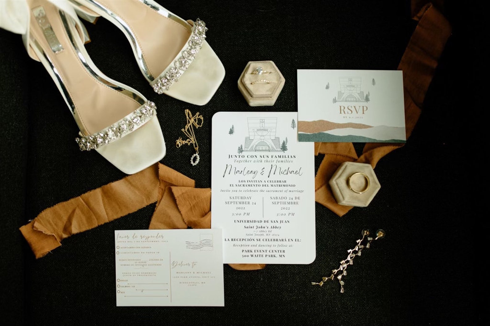 Bilingual Wedding Invitation Template - Etsy