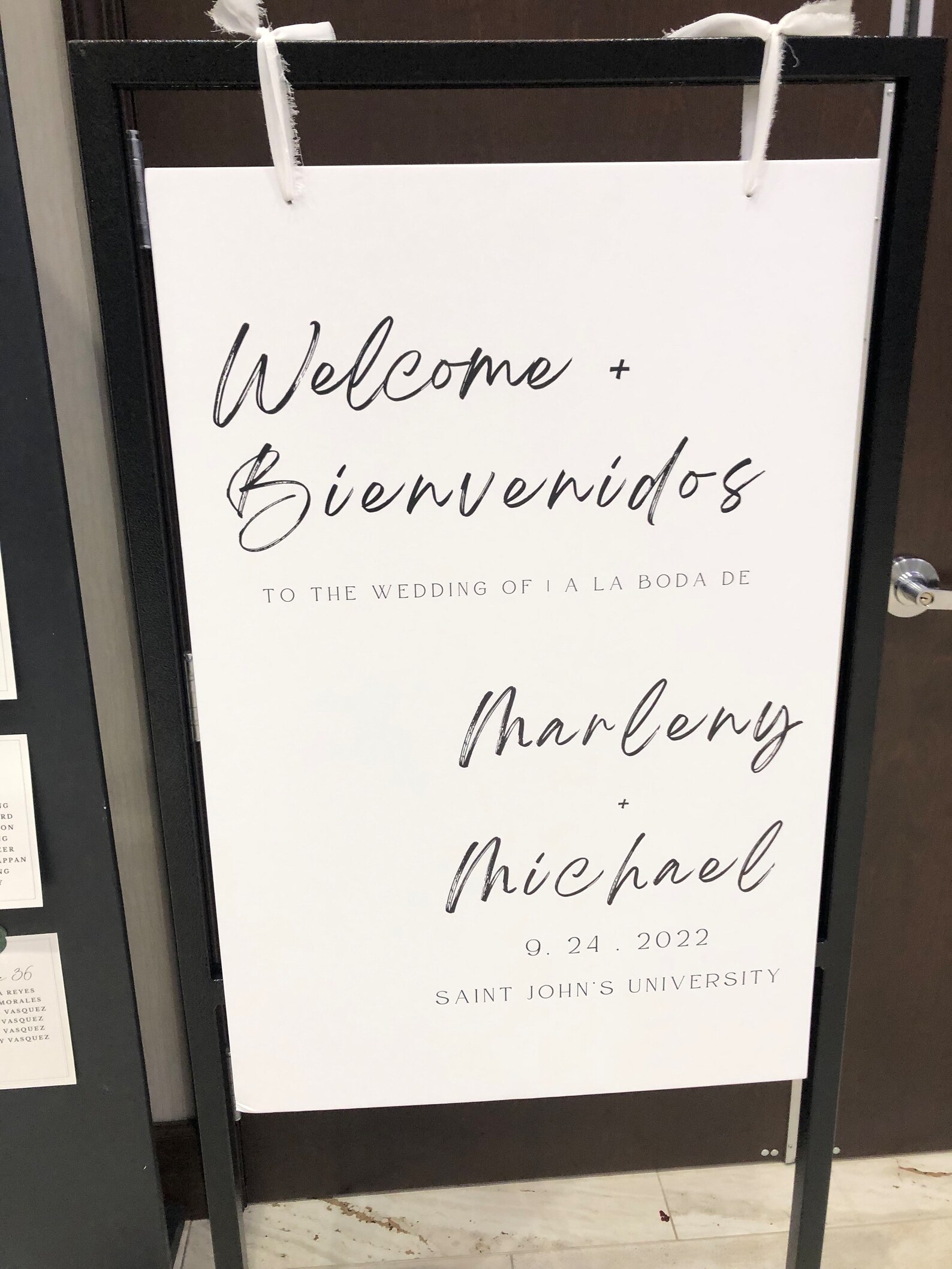 Bilingual Wedding Welcome Sign - Etsy
