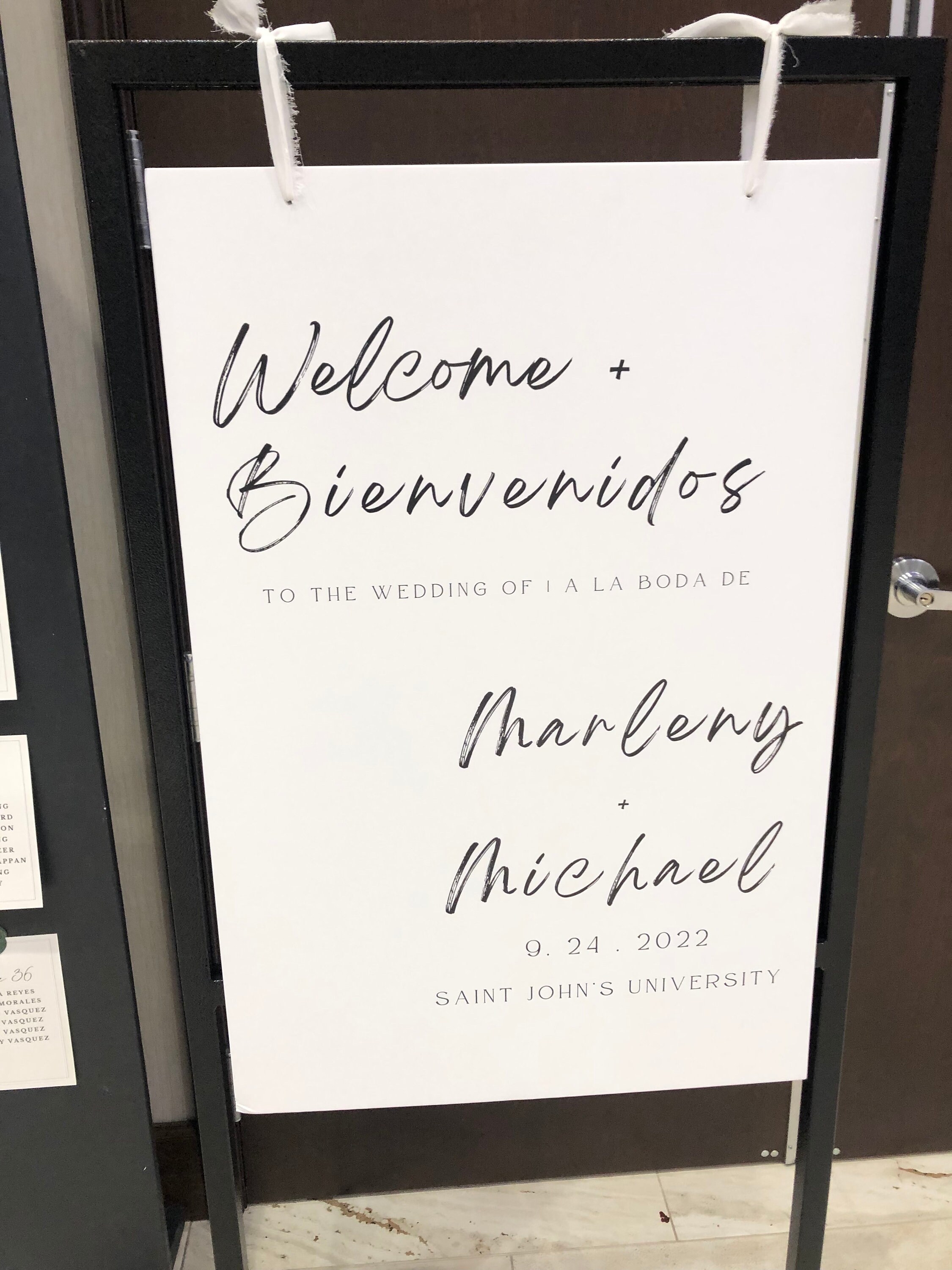 Bilingual Wedding Welcome Sign - Etsy