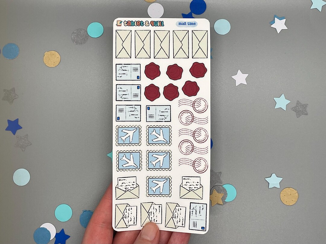 Mail Bullet Journal Stickers for Postage Themed Weekly Spreads and Bujo ...