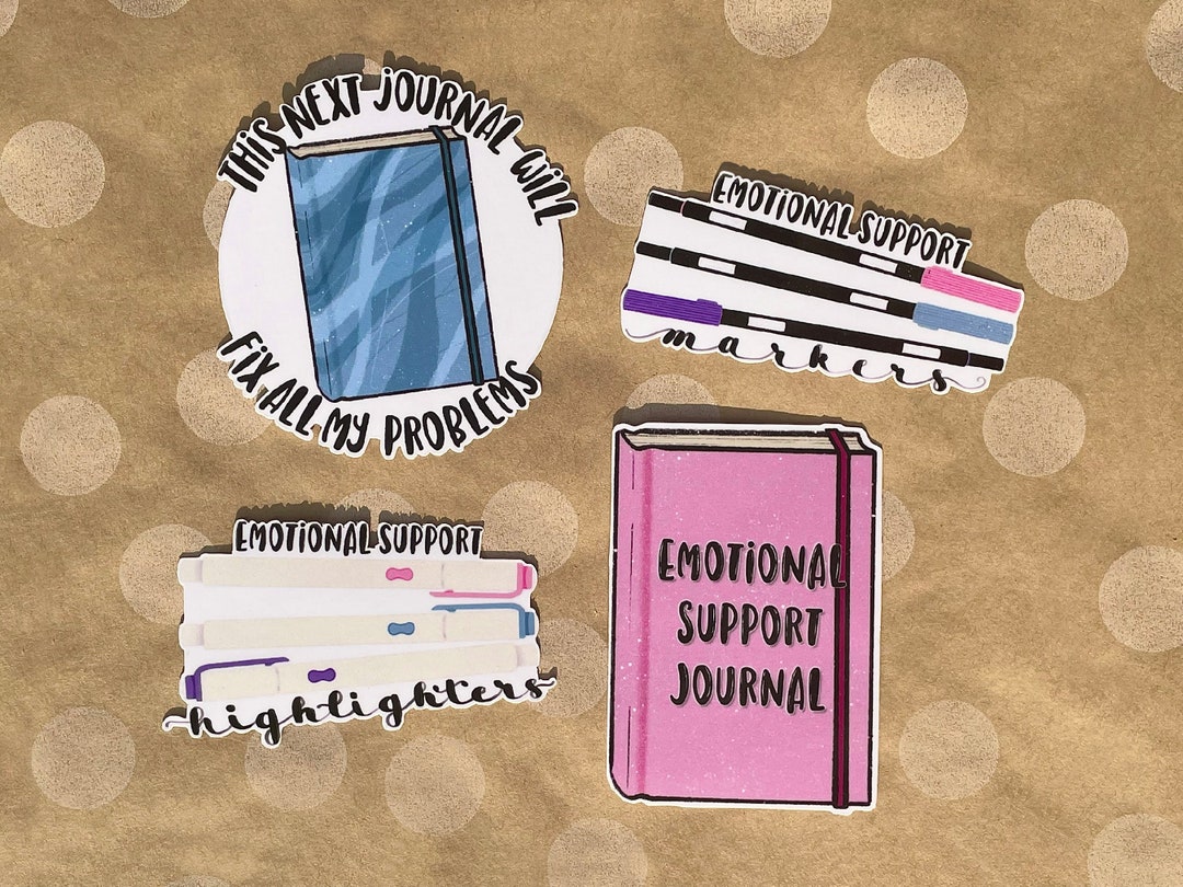 Journaling Themed Cute Matte Paper or Laminated Vinyl Sticker Die Cut ...