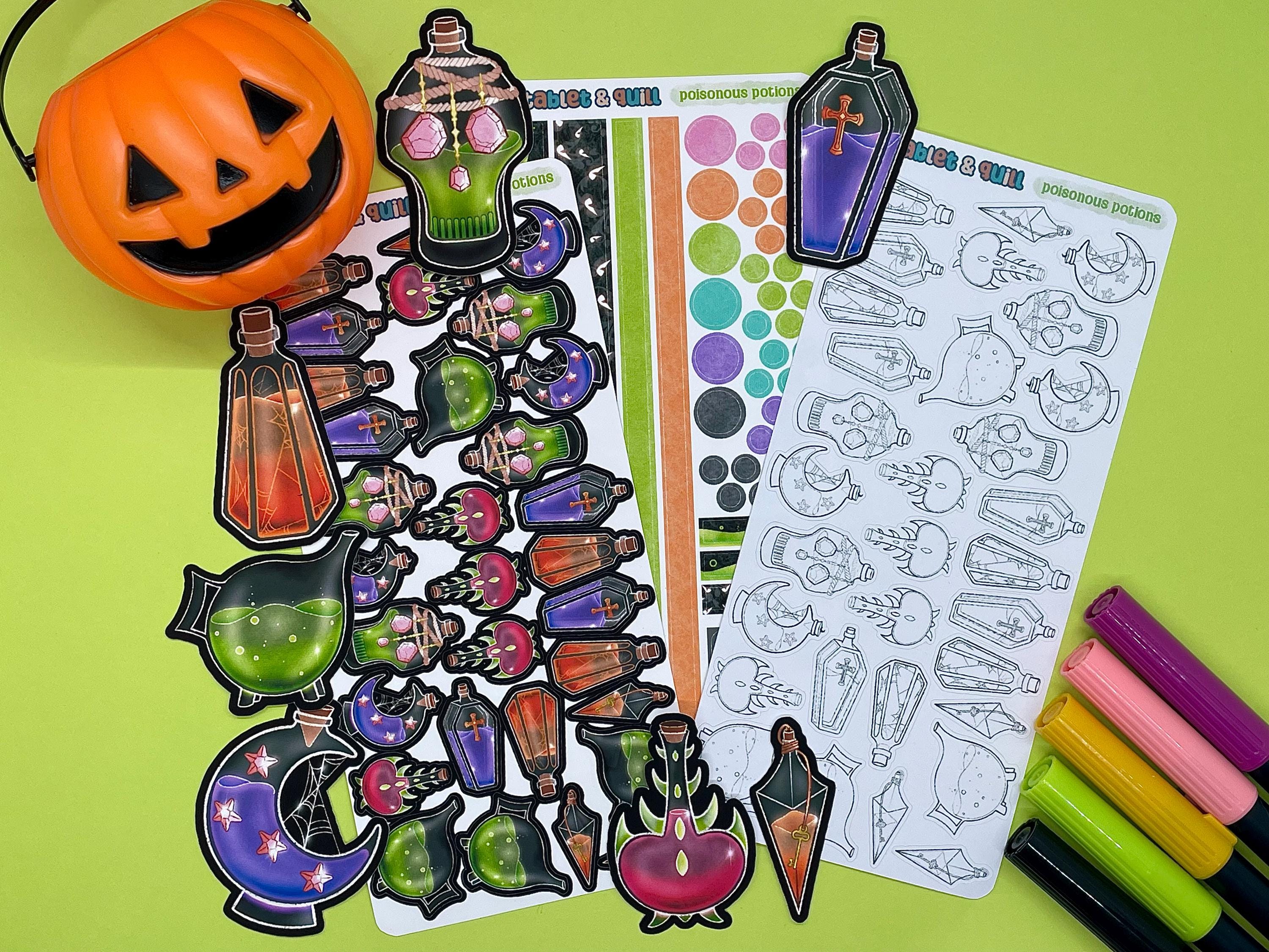 Potion Themed Poisonous Potions Bullet Journal Stickers, Unique ...
