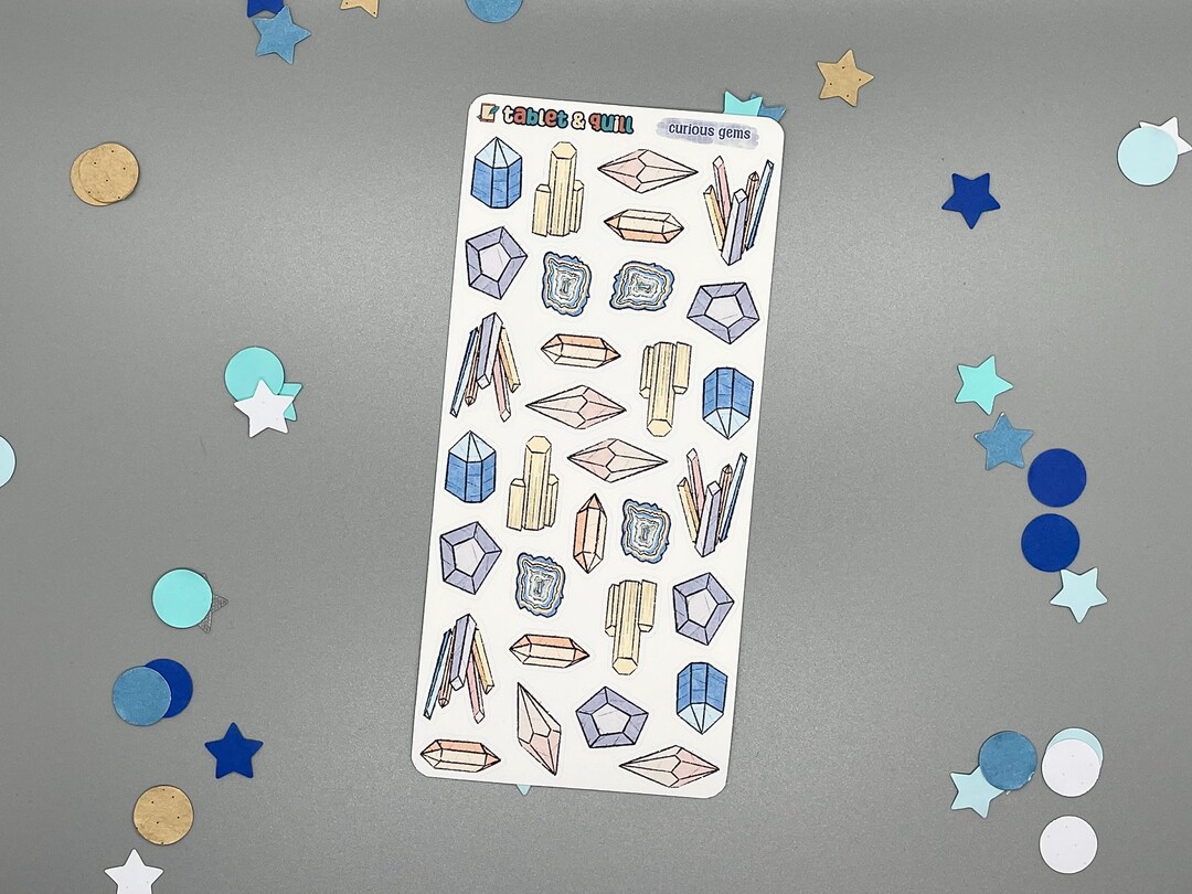 Crystal Gemstone Stickers: Witchy Pastel Planner Stickers - Etsy