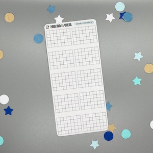 Blank Mini Calendar Stickers Sheet-monthly Planner Labels for Future ...