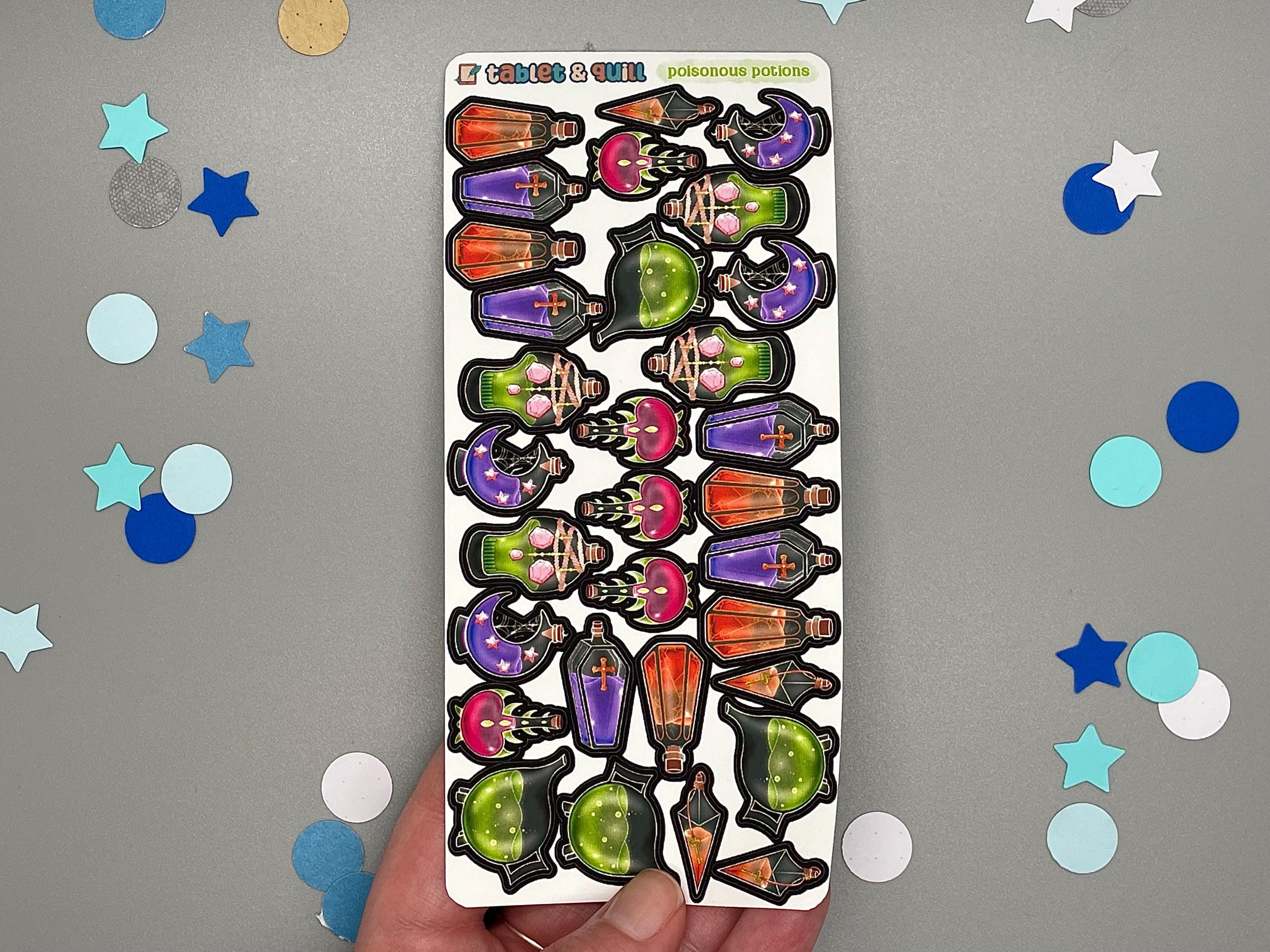 Potion Themed Poisonous Potions Bullet Journal Stickers, Unique ...