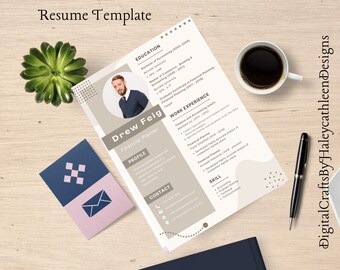 Resume Template | Digital Product | Digital Download | Modern CV ...