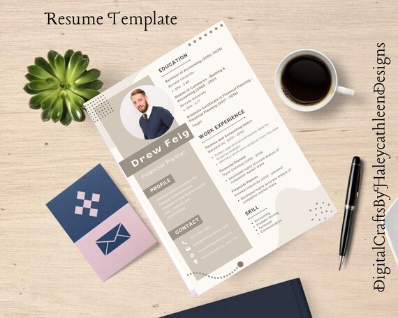 Editable Resume Template Digital Product Digital Download - Etsy