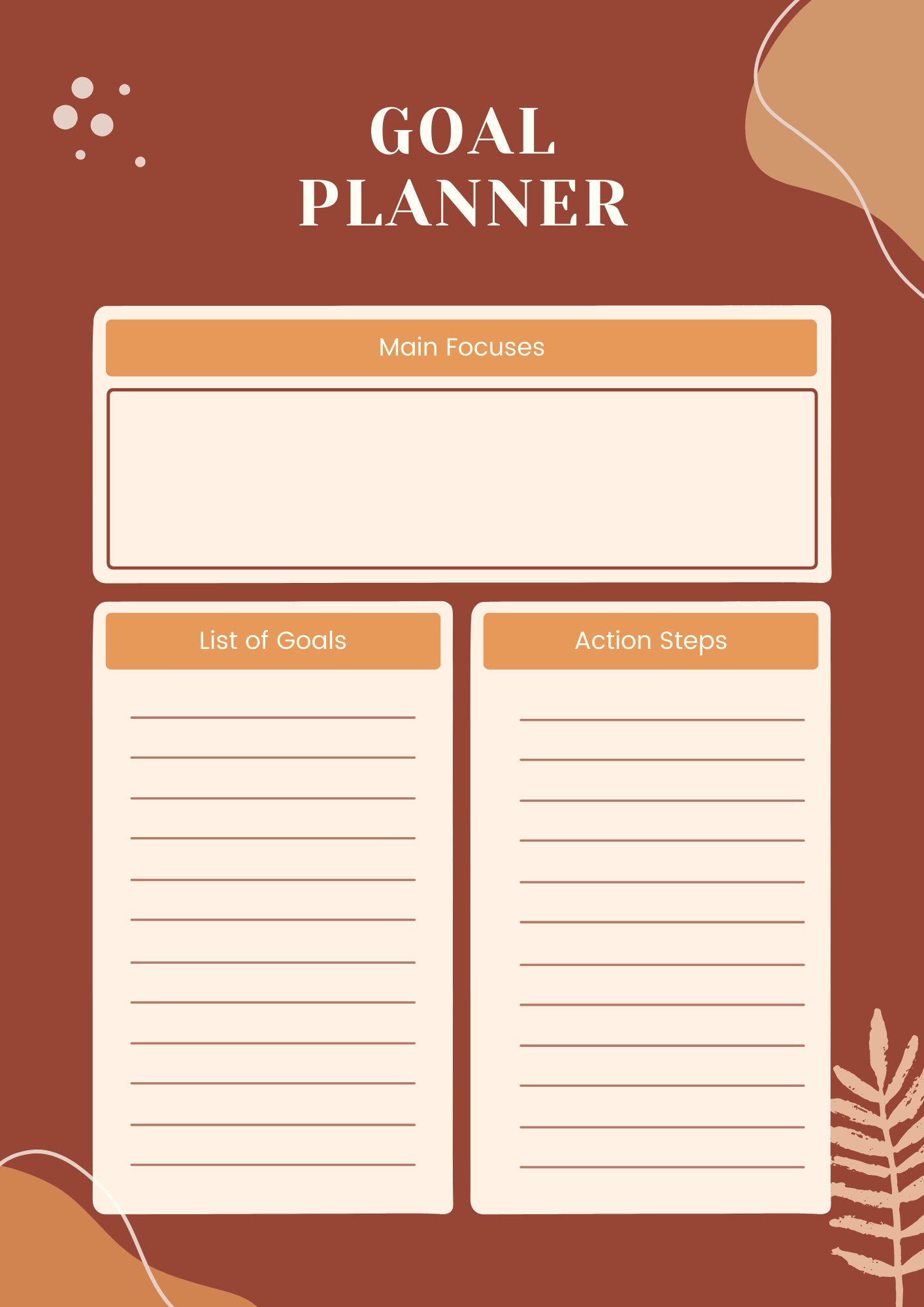 Goal Planner PDF Printable, Habit Tracker, Goal Setting, Goal Planning ...