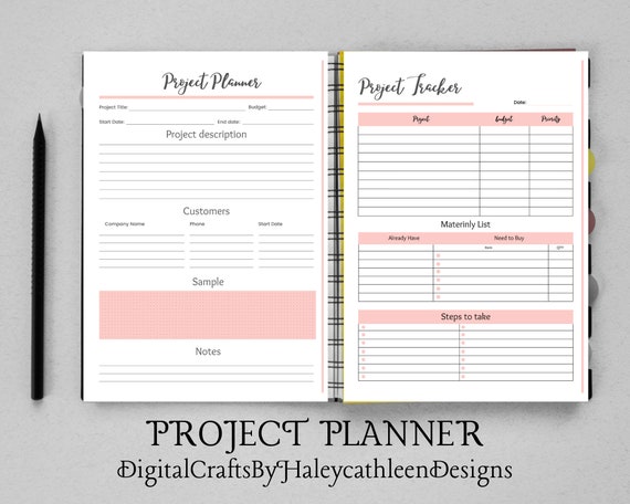 Project Planner PDF Printable Productivity Planner Project - Etsy